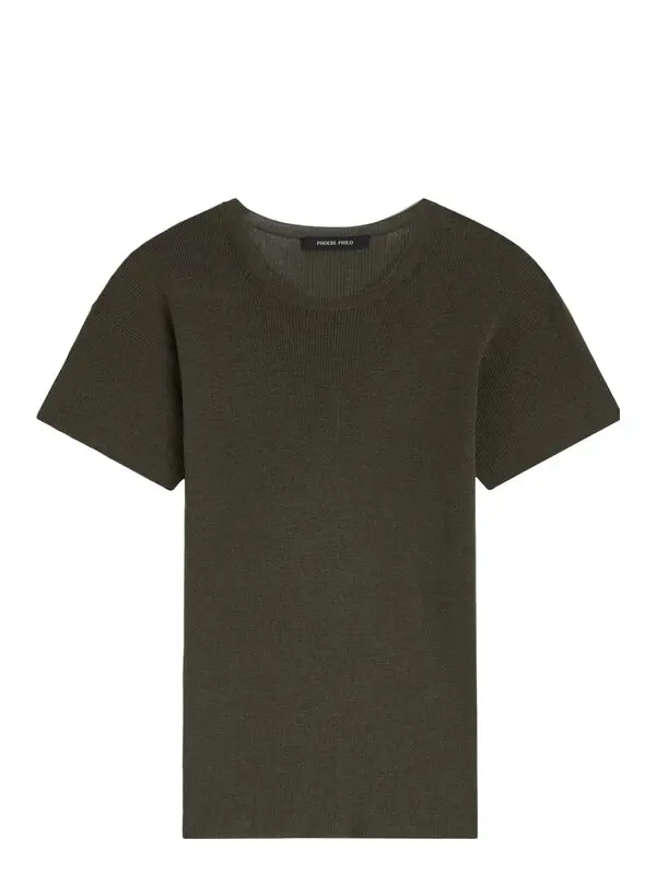 Phoebe Philo Crew Neck Ribbed T-shirt - Black