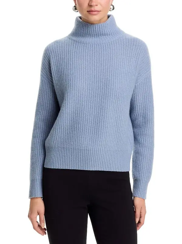 Bloomingdale'S 100% Cashmere Mock Neck Sweater - Dolphin
