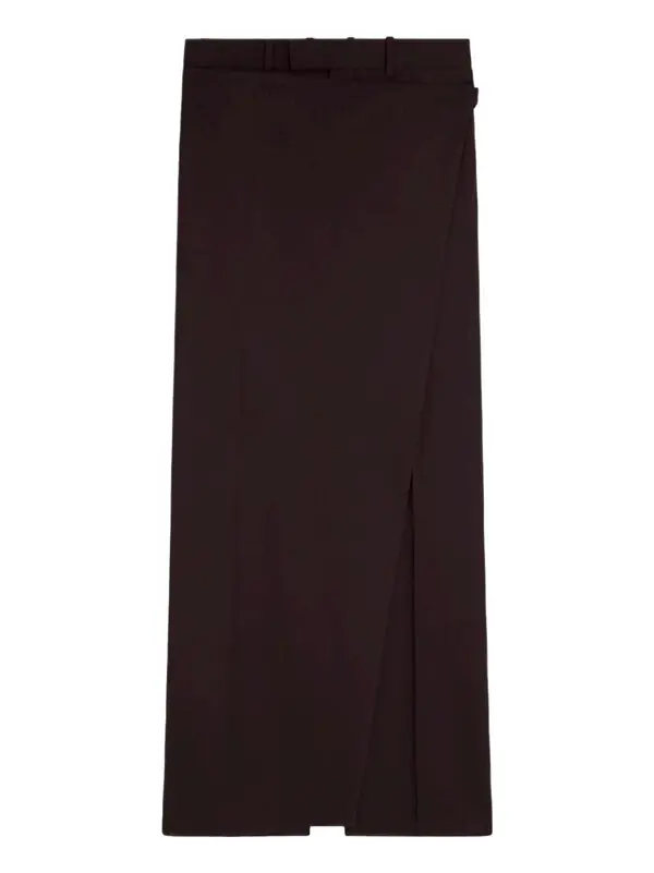 Phoebe Philo Wool Apron Trousers - Chocolate-colored
