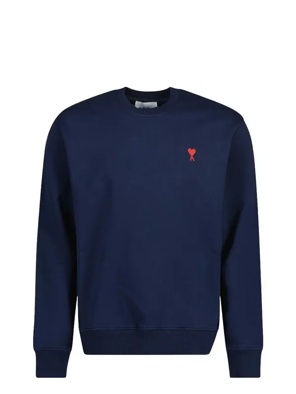 AMI Paris De Coeur Crewneck Sweatshirt - Blue