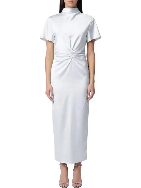 ROTATE BY BIRGER CHRISTENSEN Gathered Midi Dress - Ice