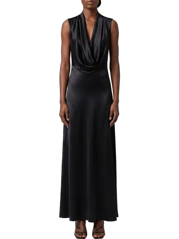 MAISON MARGIELA Sleeveless Cowl Neck Maxi Dress - Black