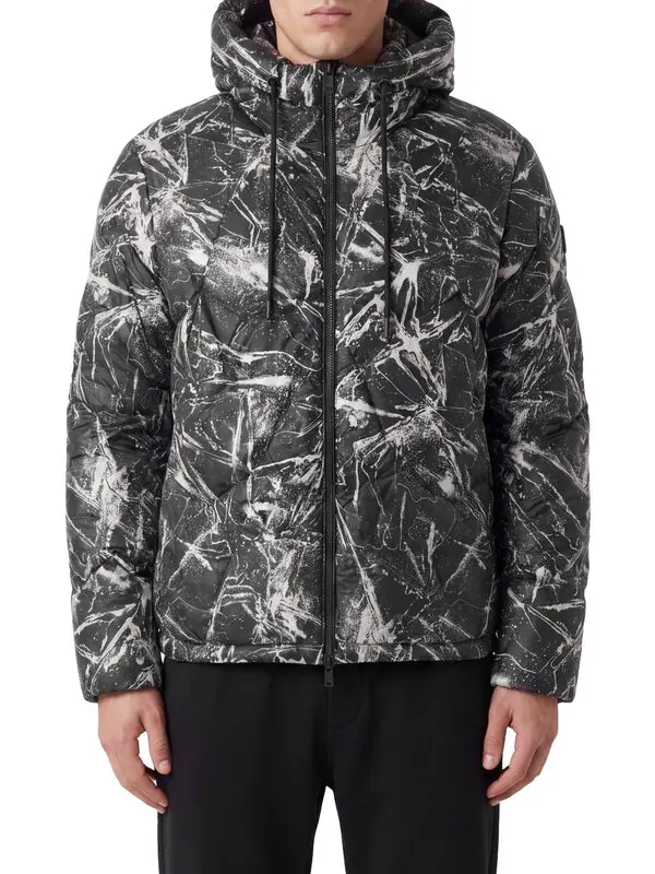 Moose Knuckles Quilted Puffer Jacket With Hood - Grey