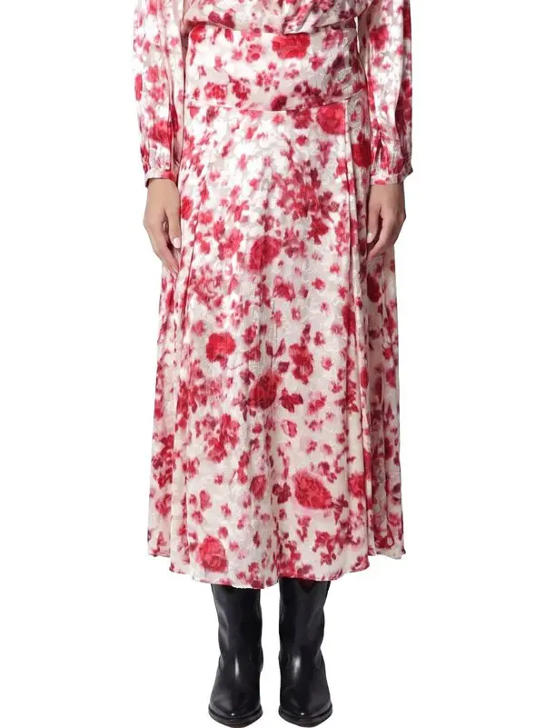 Isabel Marant Étoile Floral Print Midi Skirt - Ecru