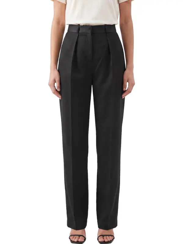 Elisabetta Franchi Tailored Pleated Trousers - Black