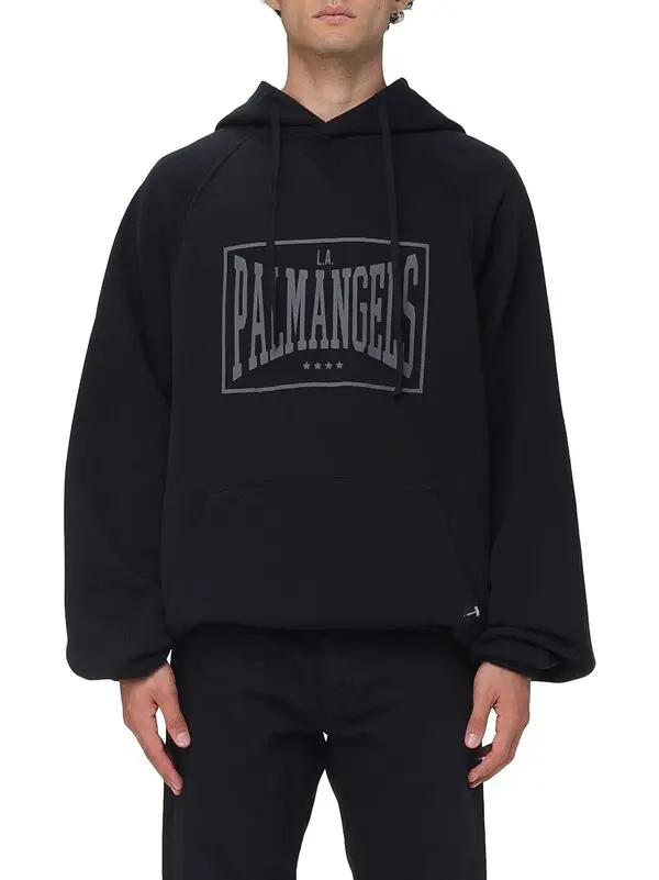 Palm Angels Logo Hoodie - Black
