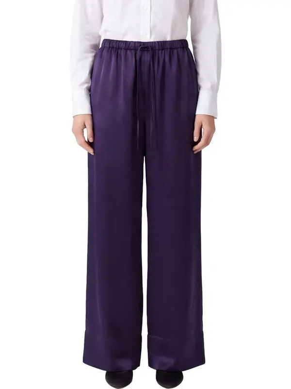 Liviana Conti Wide Leg Drawstring Pants - Blue