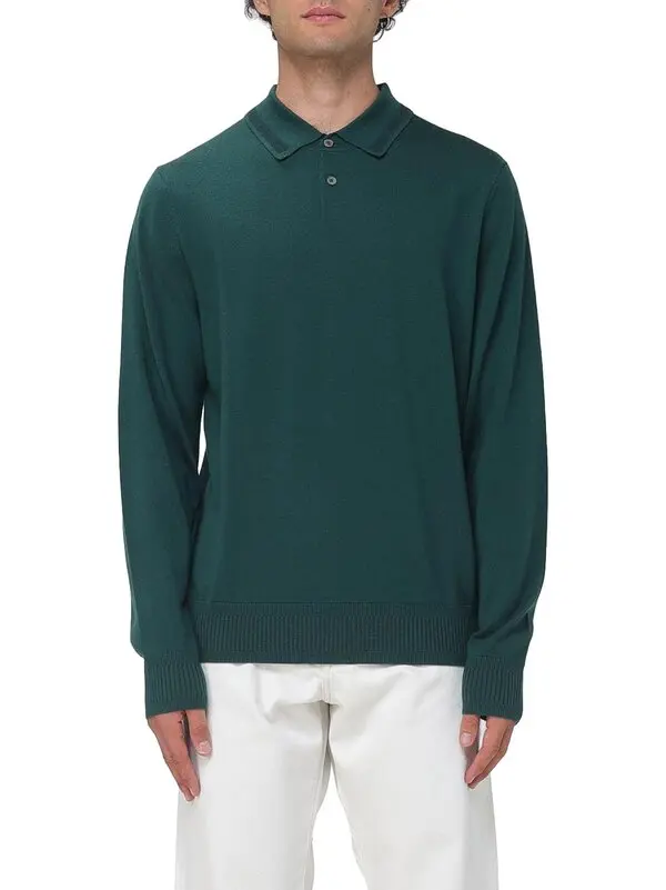 Paul Smith Long Sleeve Polo Sweater - Green