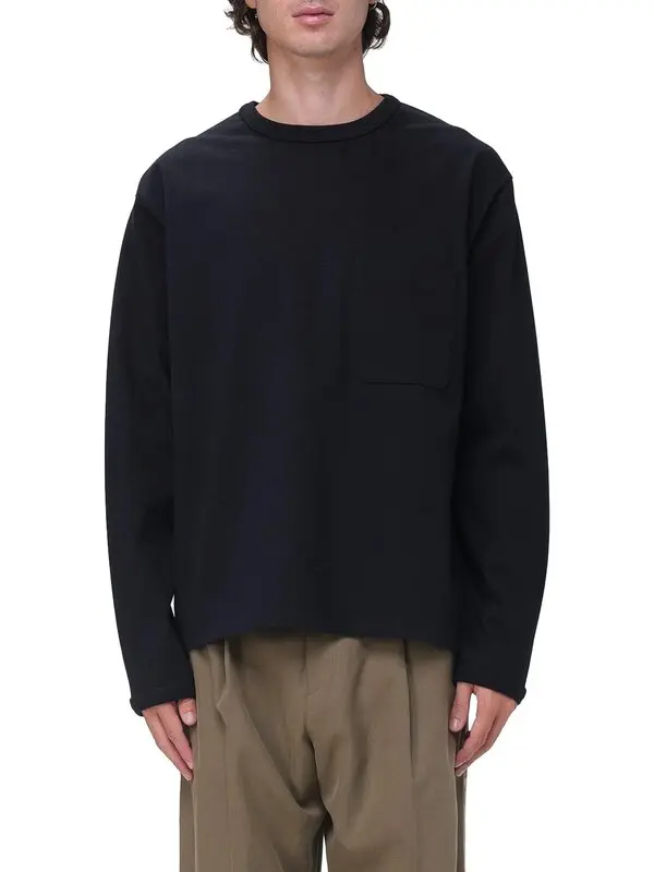 LEMAIRE Long Sleeve Pocket Sweater - Black