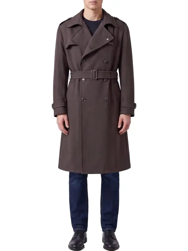 Tagliatore Double-breasted Trench Coat - Dark