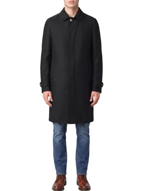 Tagliatore Single Breasted Coat - Black