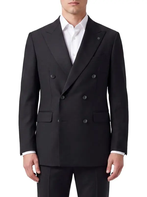 Tagliatore Double Breasted Blazer - Black