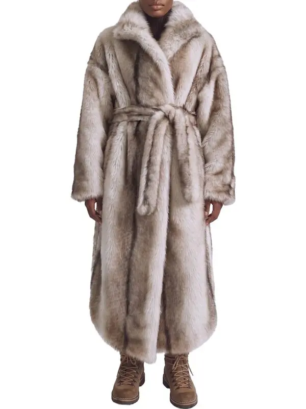 THE FRANKIE SHOP Fur Coat - Grey