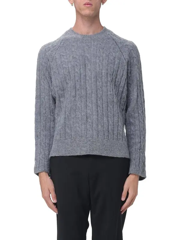DIANA STUDIO Chunky Cable Knit Crewneck Sweater - Navy