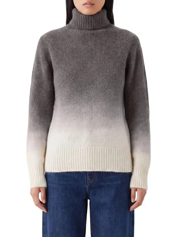 KANGRA Ombre Turtleneck Sweater - Brown