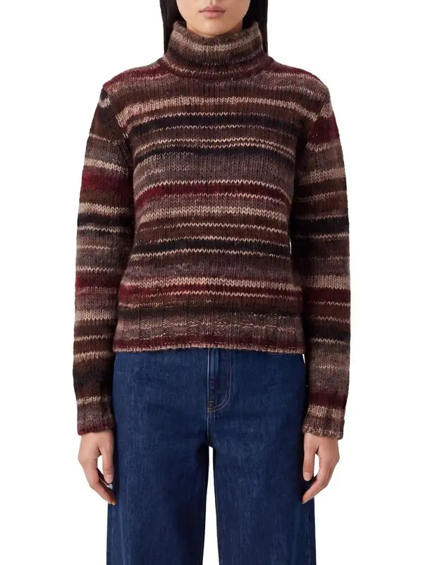 KANGRA Striped Sweater - Brown