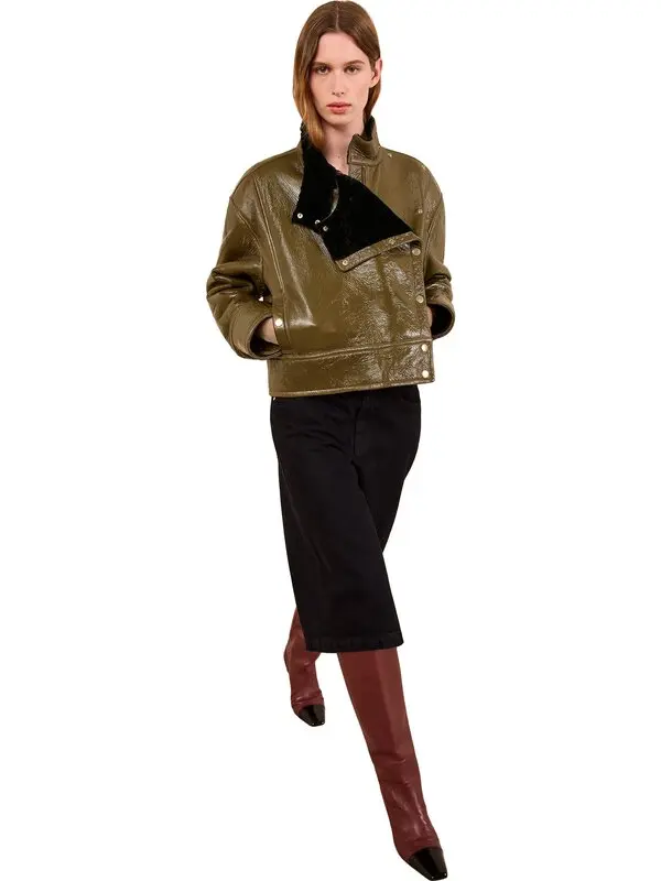 Ulla Johnson Honora Leather Jacket - Lichen