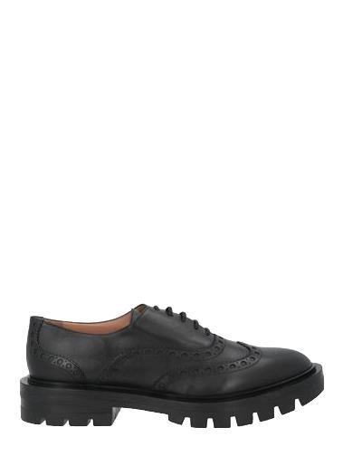 Santoni Leather Lace-up Brogues - Black