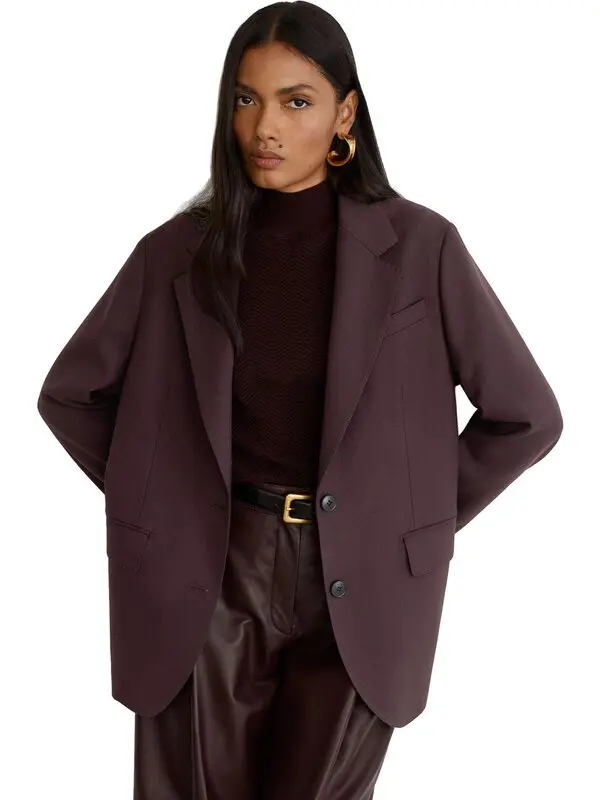 REISS Sandor Blazer - Grape