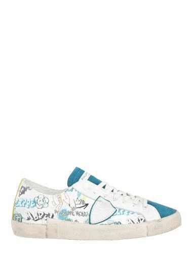 Philippe Model Low-top Leather And Suede Sneakers - White