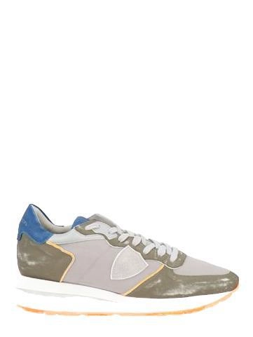 Philippe Model Leather And Textile Low-top Sneakers - Grey