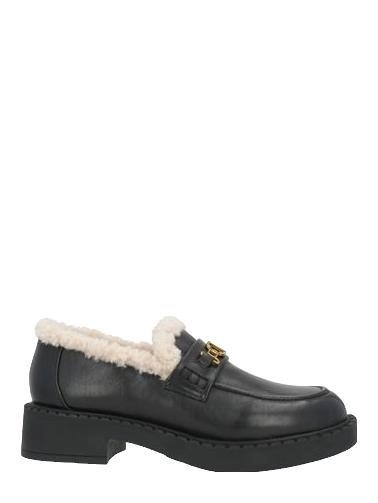 TWINSET Embellished Leather Loafers - Black