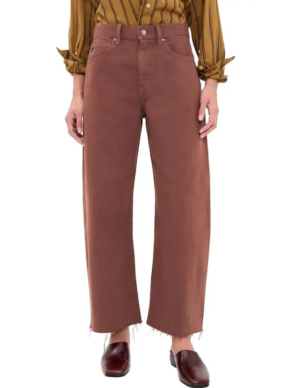 Ag Hattie Crop Barrel Jeans - Chestnut