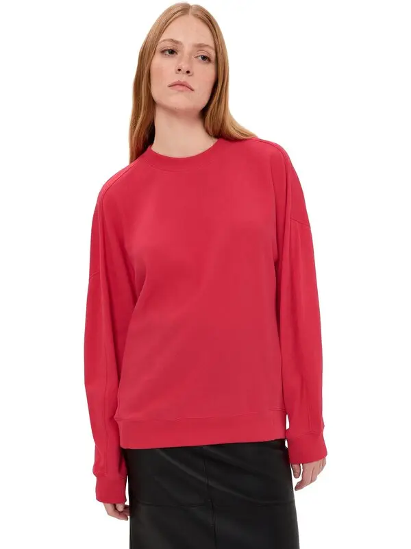 Tibi Lightweight Crewneck Sweatshirt - Red