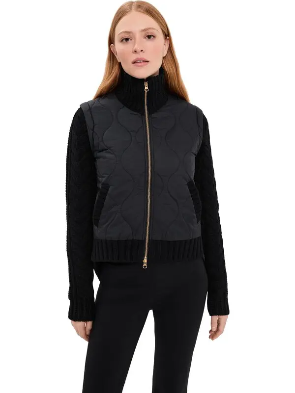 Veronica Beard Patra Mixed Media Jacket - Black