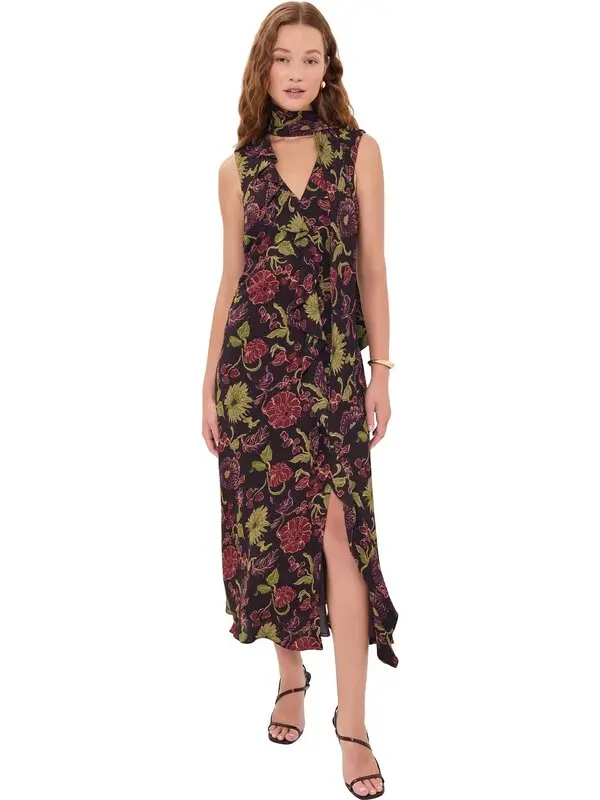 Tanya Taylor Amelia Dress - Dark Fig Multi