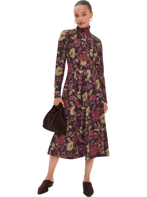 Tanya Taylor Thea Dress - Dark Fig Multi