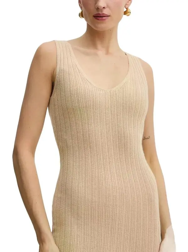 MORGAN Cable-knit Midi Dress And Sweater Set - Neutrals
