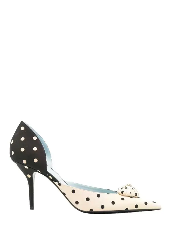 Valentino Garavani Coeur Royal Polka-dot D'orsay Pumps - Neutrals