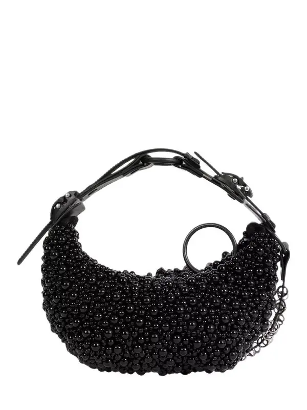 INNERRAUM Beaded Fringe Tote Bag - Black