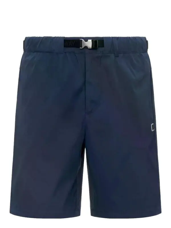 K-WAY Bourrier Logo Patch Shorts - Blue