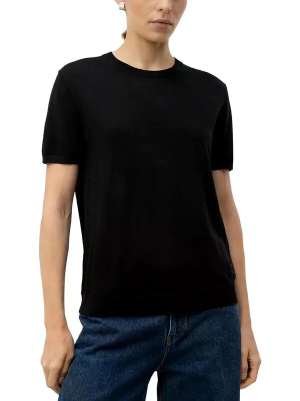 Hugo Short-sleeve Crew-neck Sweater - Black