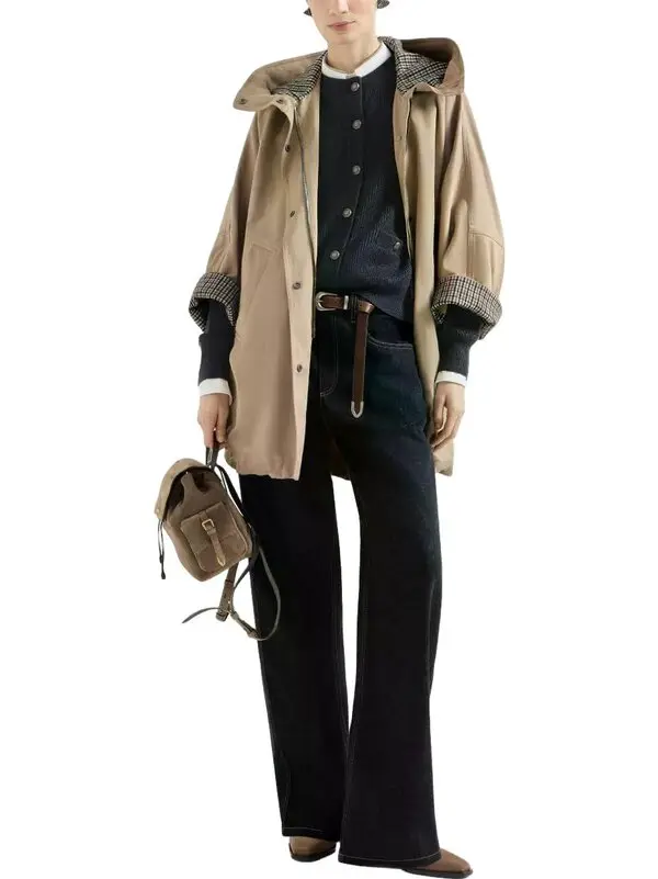 Brunello Cucinelli Monili Hooded Coat - Neutrals
