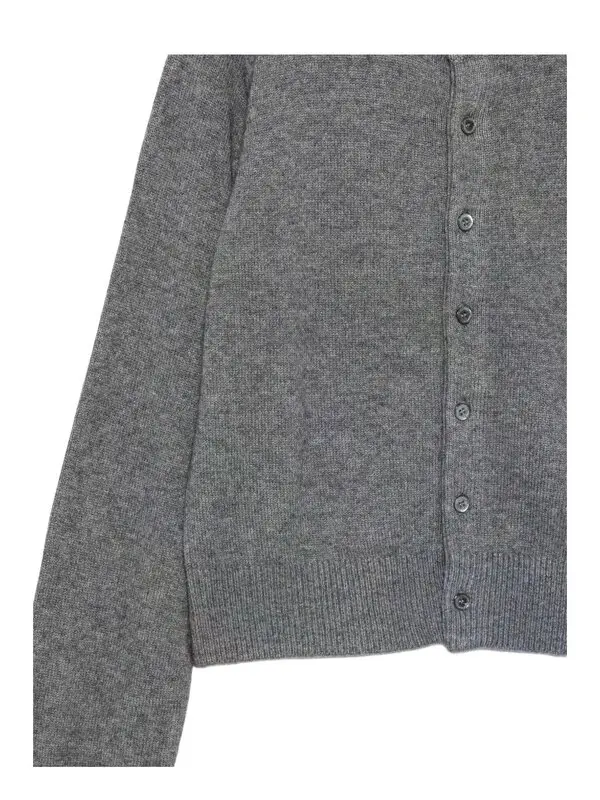 DUNST Knitted Button-up Cardigan - Grey