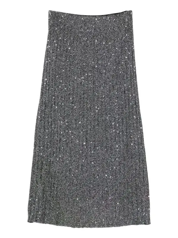 Missoni Midi Sequin-embellished Pleated Skirt - Silver