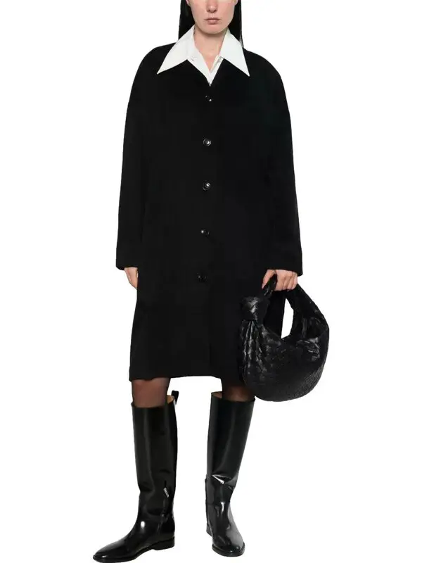 PRIVATE 0204 Cashmere Single-breasted Coat - Black