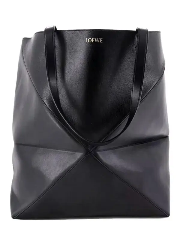 Loewe Puzzle Fold Tote Bag - Black