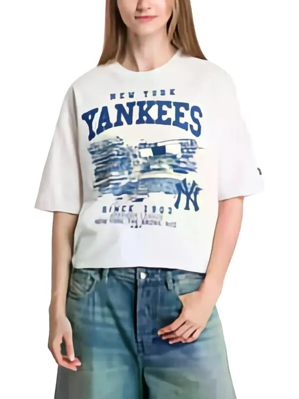 New Era Mlb Slub Stadium T-shirt - Neutrals