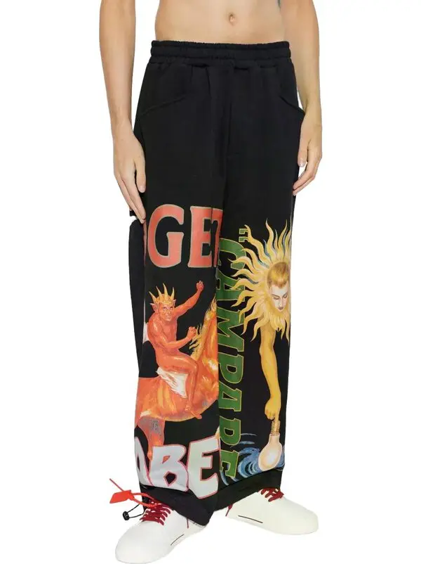 PDF Graphic-print Track Pants - Black