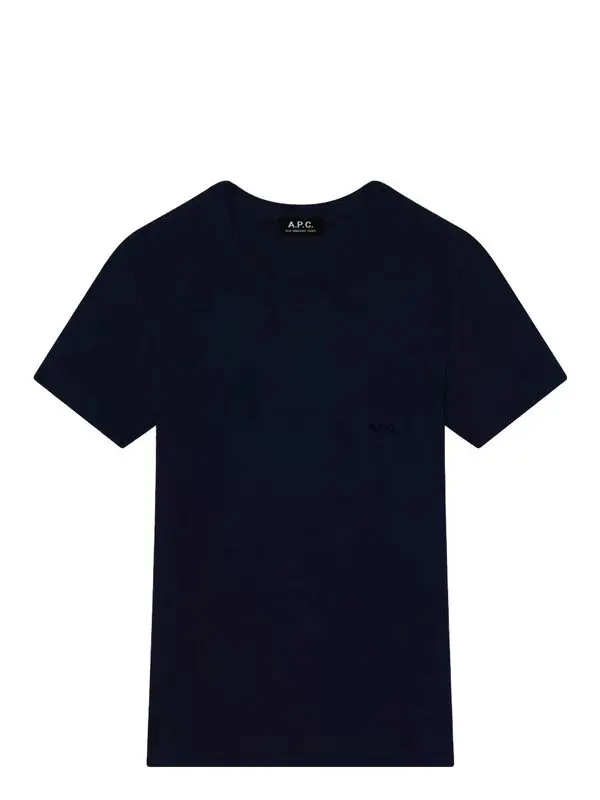 A.p.c. Logo Embroidered Fitted T-shirt - Blue