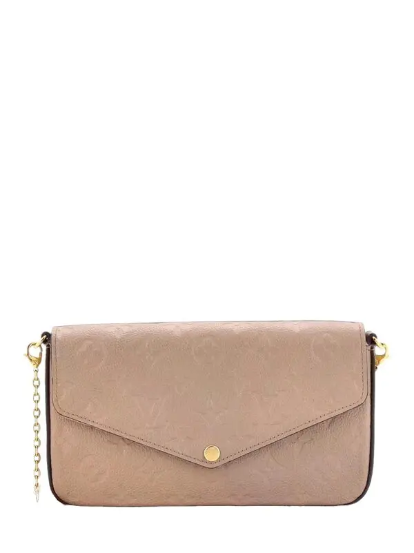 LOUIS VUITTON Felicie Pochette Monogram Empreinte Leather Crossbody Bag - Neutrals