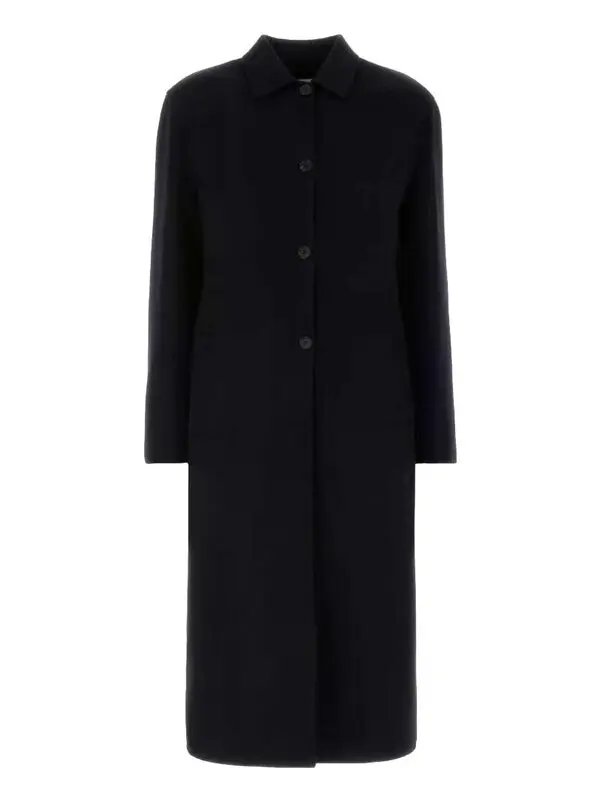 JIL SANDER Single-breasted Coat - Black