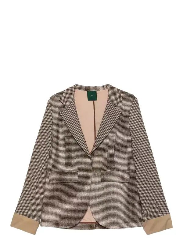 MAISON JEJIA Harry Houndstooth Blazer - Neutrals
