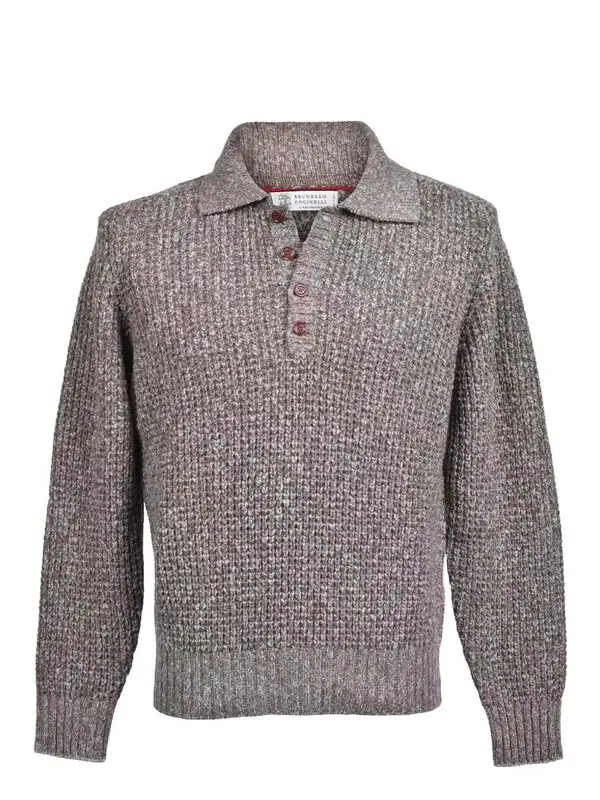 Brunello Cucinelli Button-placket Polo Shirt - Brown