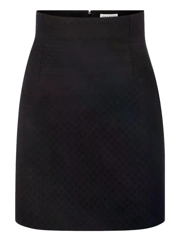 Nina Ricci Jacquard Patterned Mini Skirt - Black
