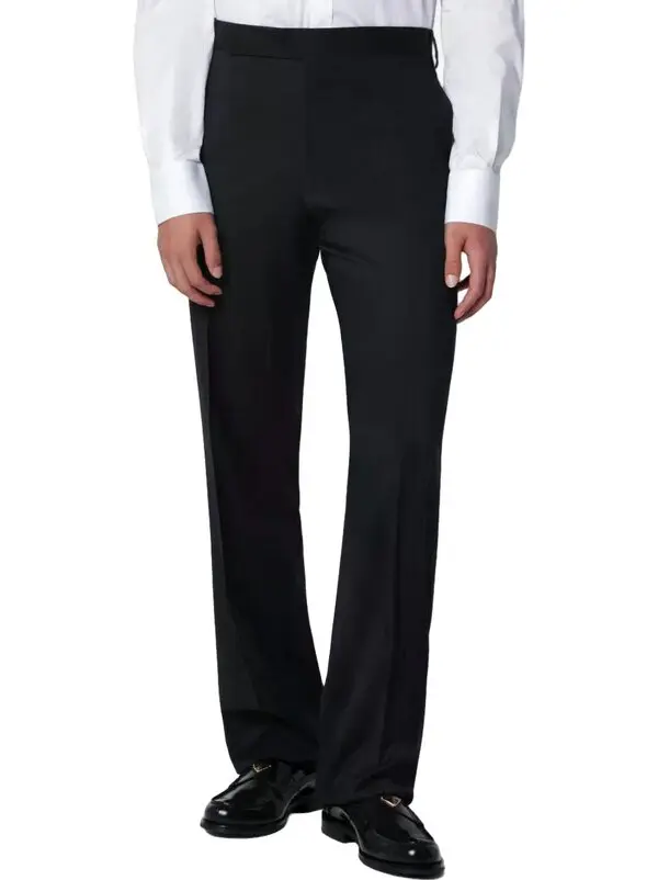 LARDINI Pressed-crease Tailored Trousers - Blue